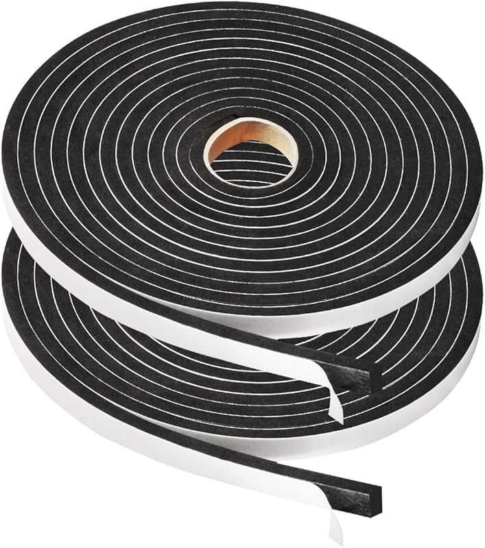 YIJUHOU 2 Rolls 1.18 Inch X 1 Inch Open Cell Foam Tape for Window Air ...
