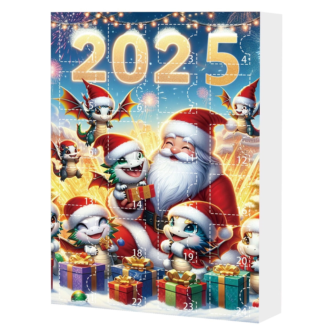YIKA 2025 Christmas Countdown Calendar Cute Acrylic Decoration Holiday ...