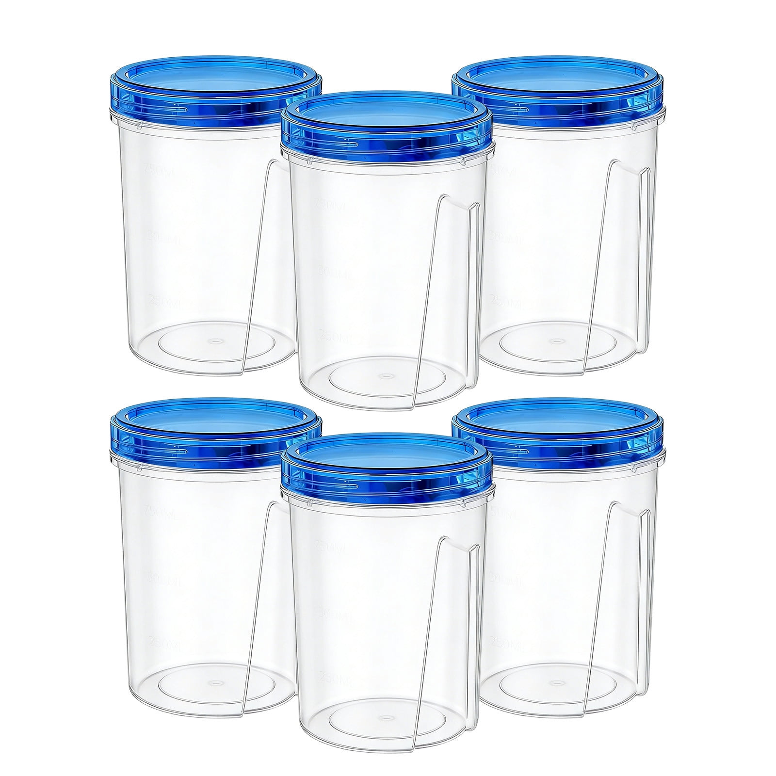 YIKA 6PC Food Storage Containers, 50oz Plastic Deli Containers with ...