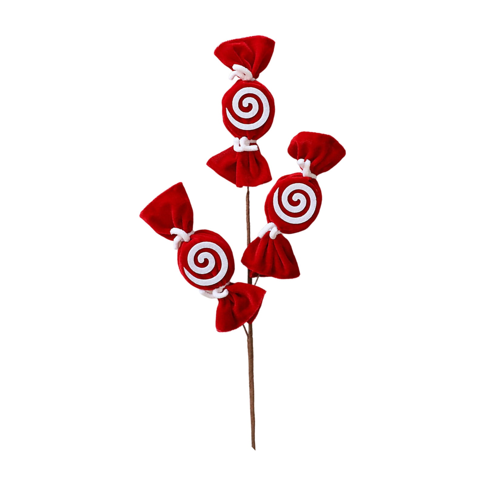YIKA Christmas Decoration Red And White Striped Velvet Christmas Candy ...