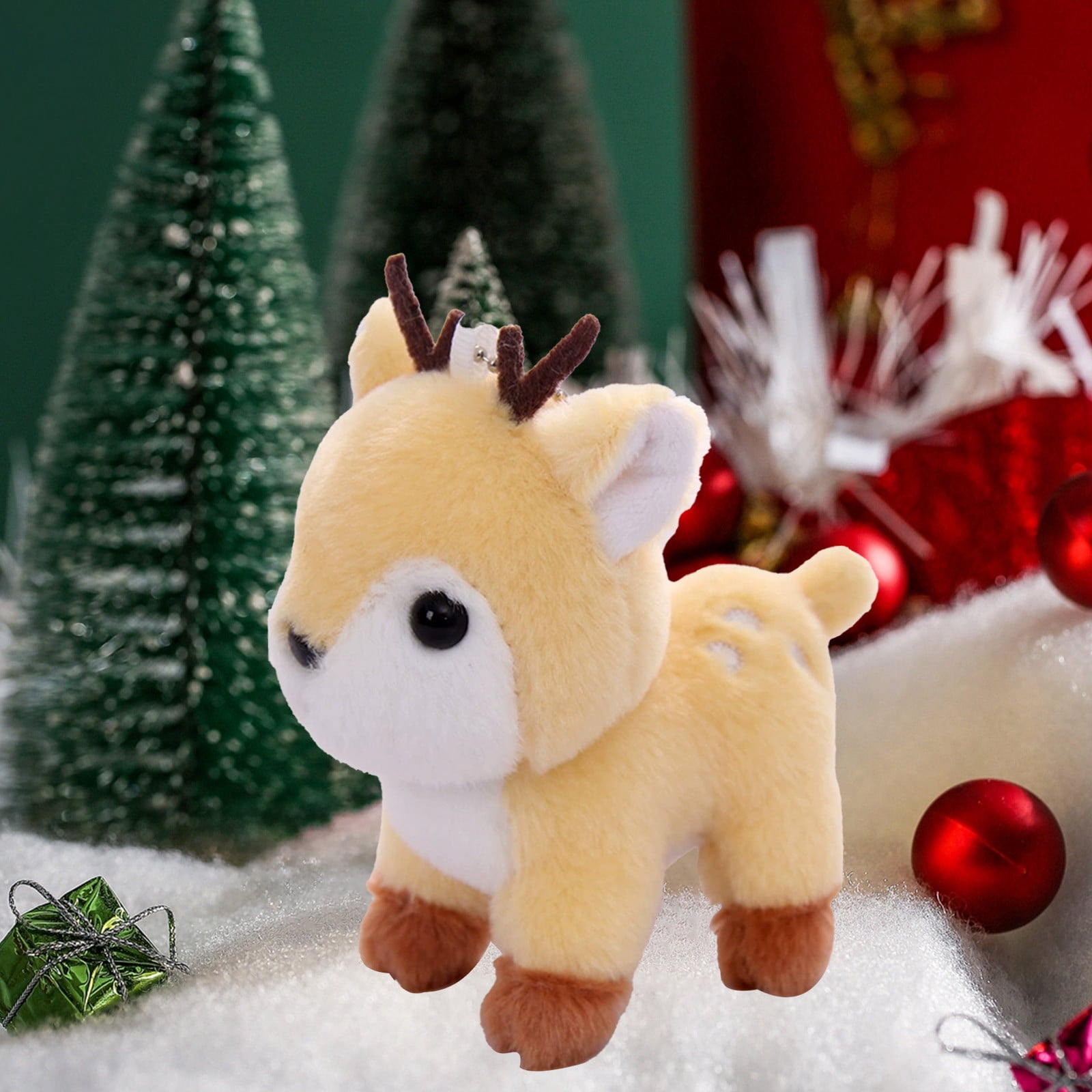 YIKA Christmas Decorations Christmas Deer Plushs Toy Cute Mini Deer ...
