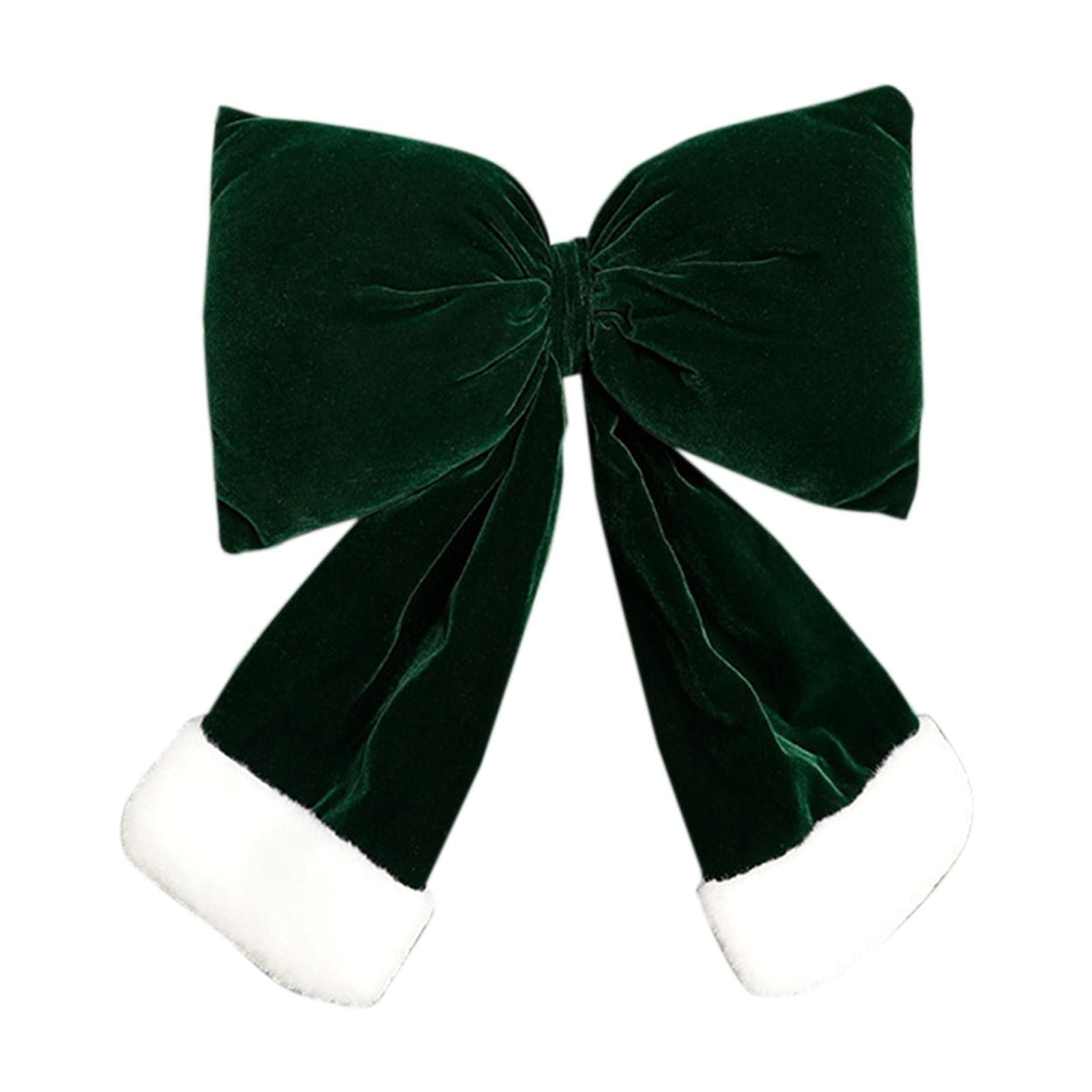 YIKA Christmas Green Large Velvet Bow Ornaments Christmas Shopping Mall ...