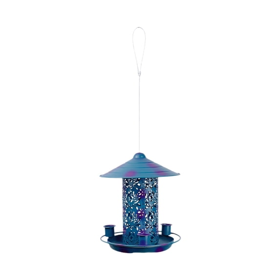 YIKA Outdoor Iron Shape Feeder Hanging Hollow Pattern Feeding Feeder ...