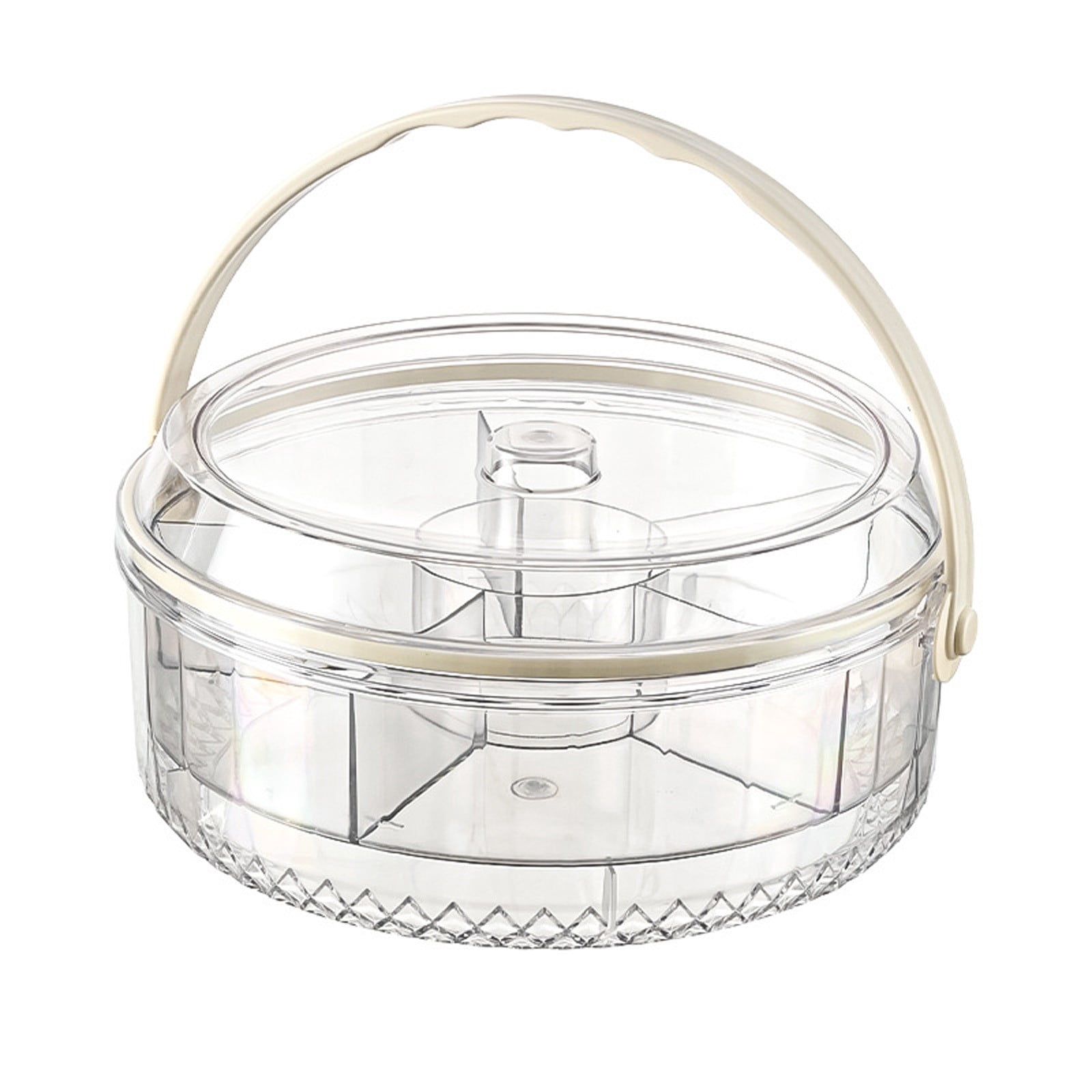 YIKA Tupperware Five Compartment Fresh-keeping Fruit Tray With Handle ...