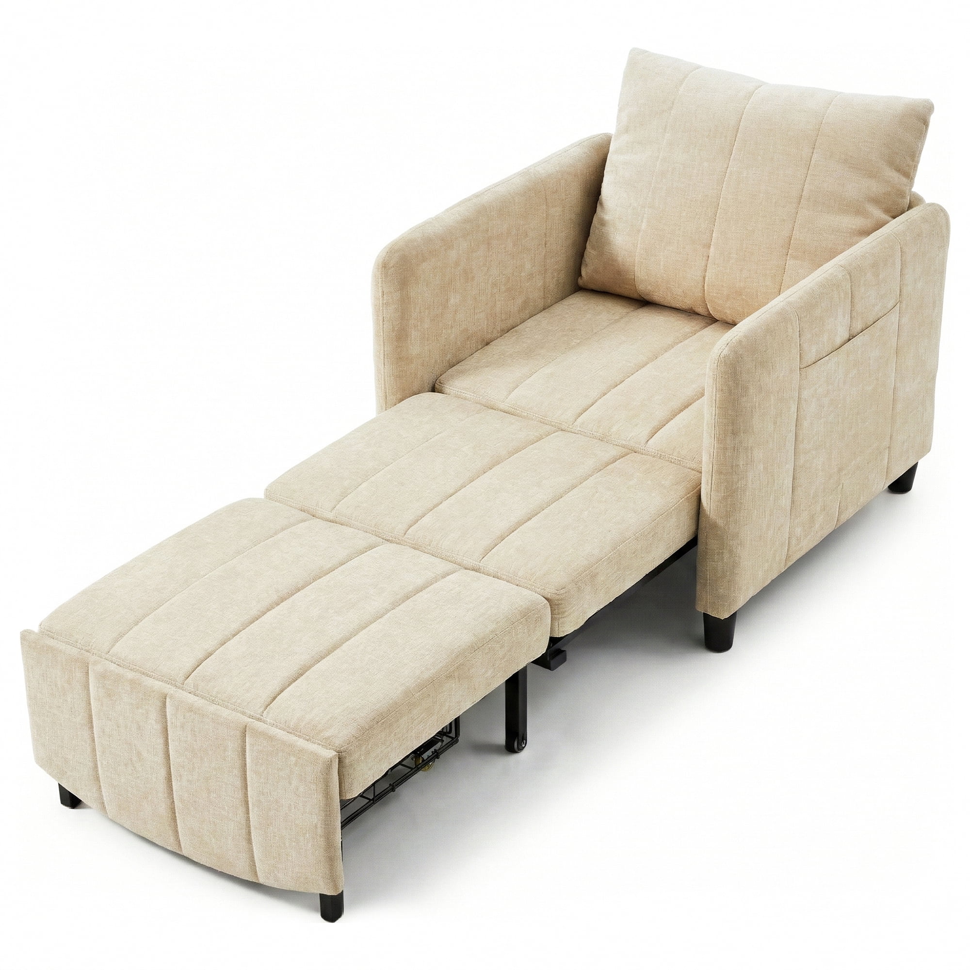 YIKEMA 4-in-1 Convertible Sleeper Chair Bed, 84 Inch Extra Long Pull ...