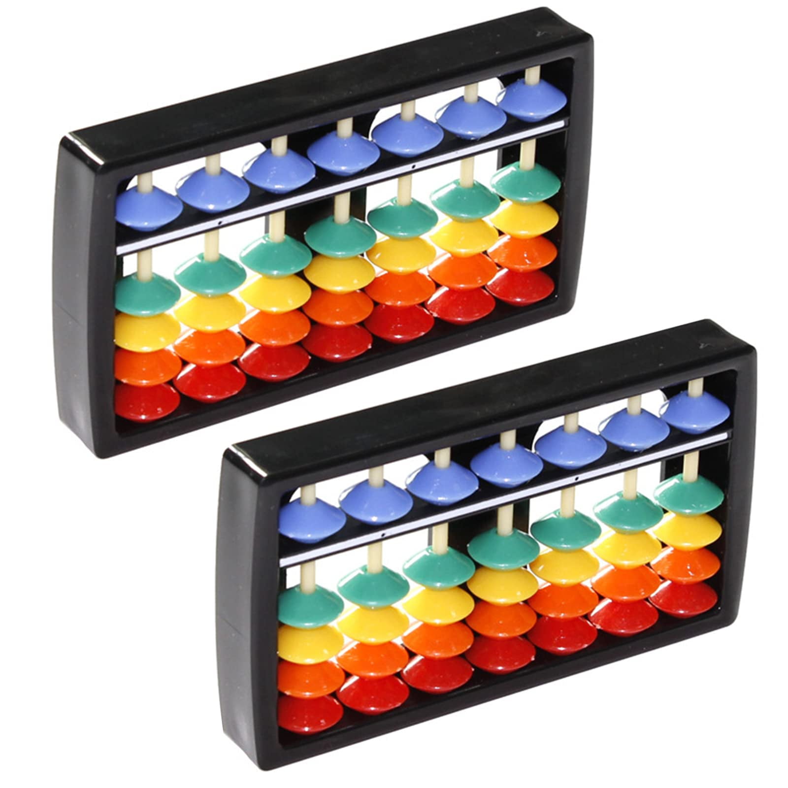 YIKEXIAOSHULIN 2 Pcs Kids YPF5 Abacuses 7 Digits Educational Abacuses ...