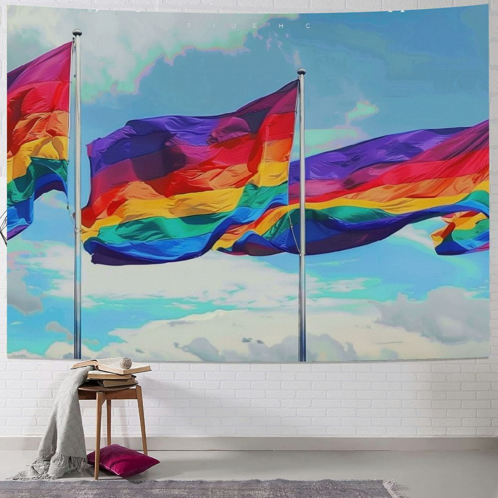 YIKUMA LGBT Poster Rainbow Flag Equality Movement Happy Pride Month ...