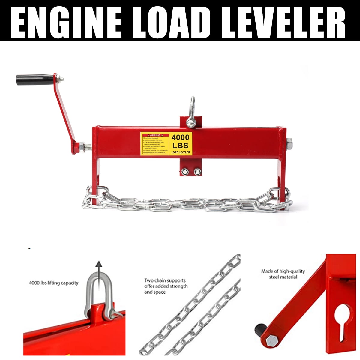 YILIKISS 2 Ton Load Leveler for Engine Hoist Shop Crane Cherry Picker ...