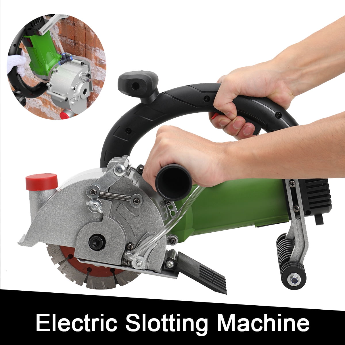 YILIKISS 3200W Electric Wall Chaser Concrete Groove Cutting Slotting ...