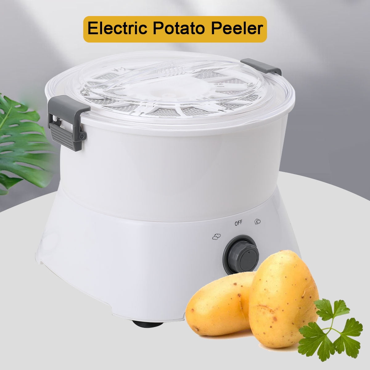 YILIKISS Electric Potato Peeler Automatic Peeler One Button To Start ...