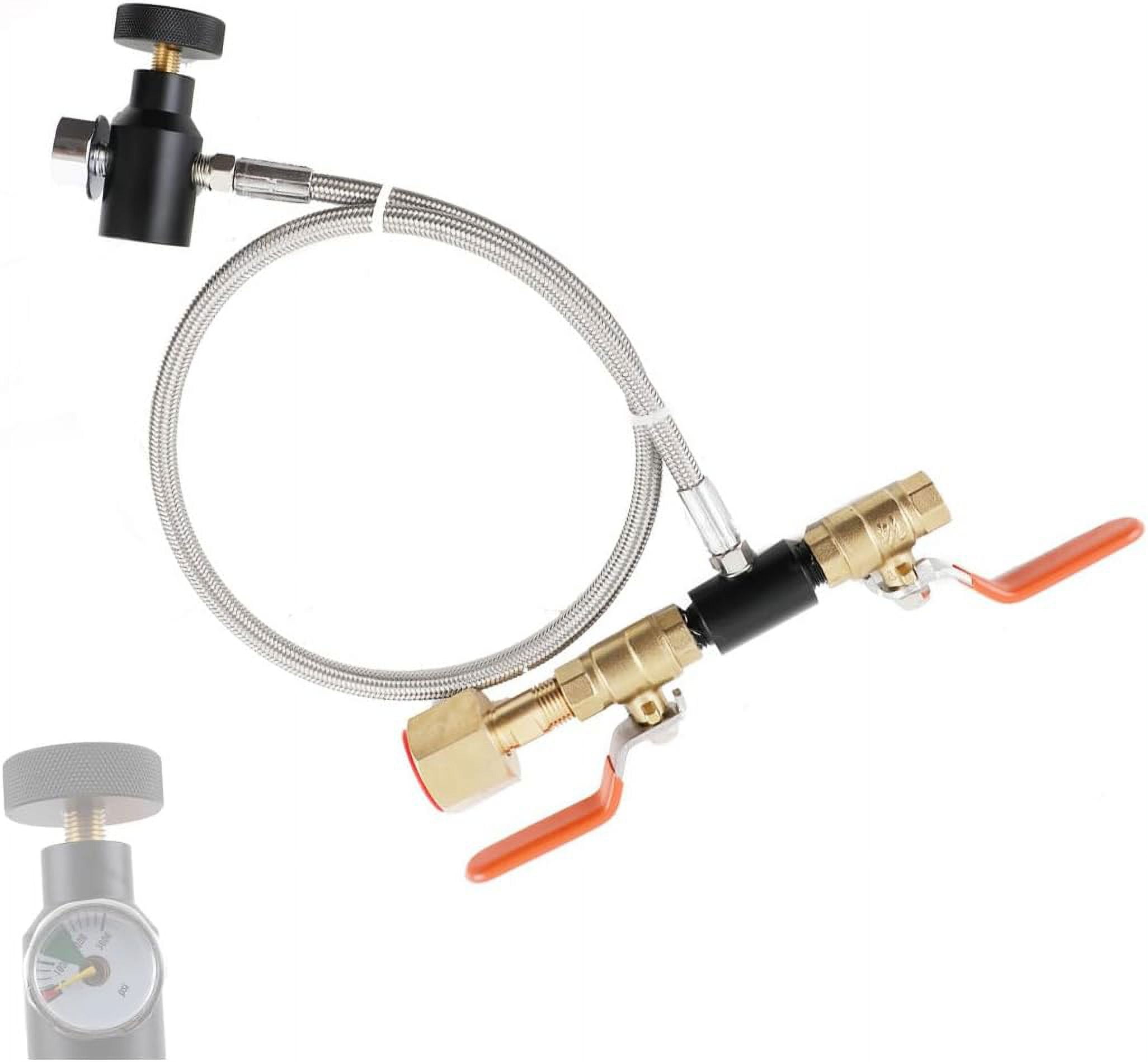 YILIKISS G1/2 CO2 Cylinder Refill Adapter with Hose For Filling ...