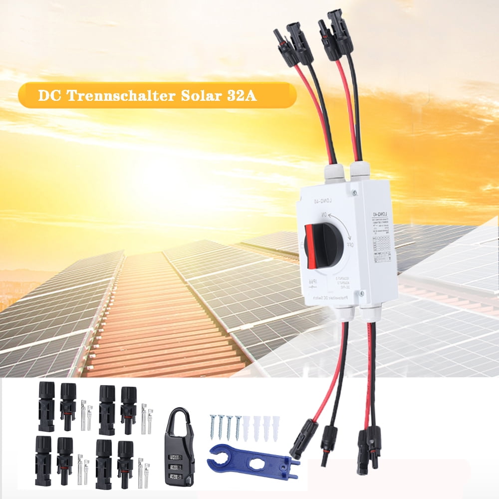 YILIKISS PV Disconnect Box IP66 32A DC Disconnect Circuit Breaker for Solar Panels - Walmart.com