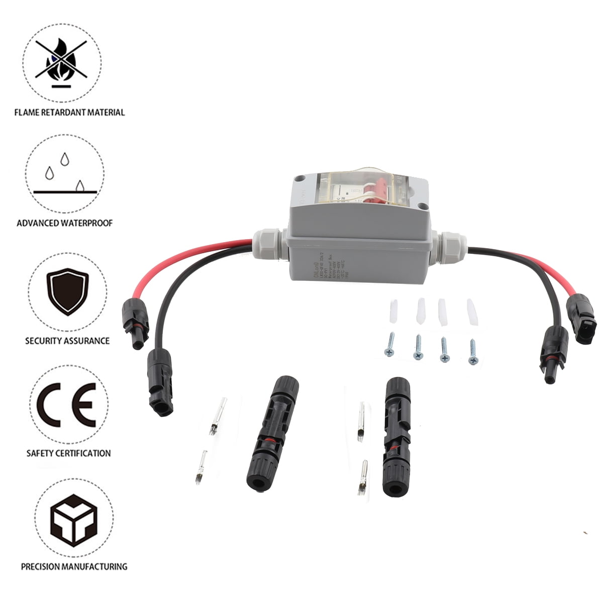 YILIKISS PV Isolator Switch DC/AC 30A IP65 Disconnect Circuit Breaker ...