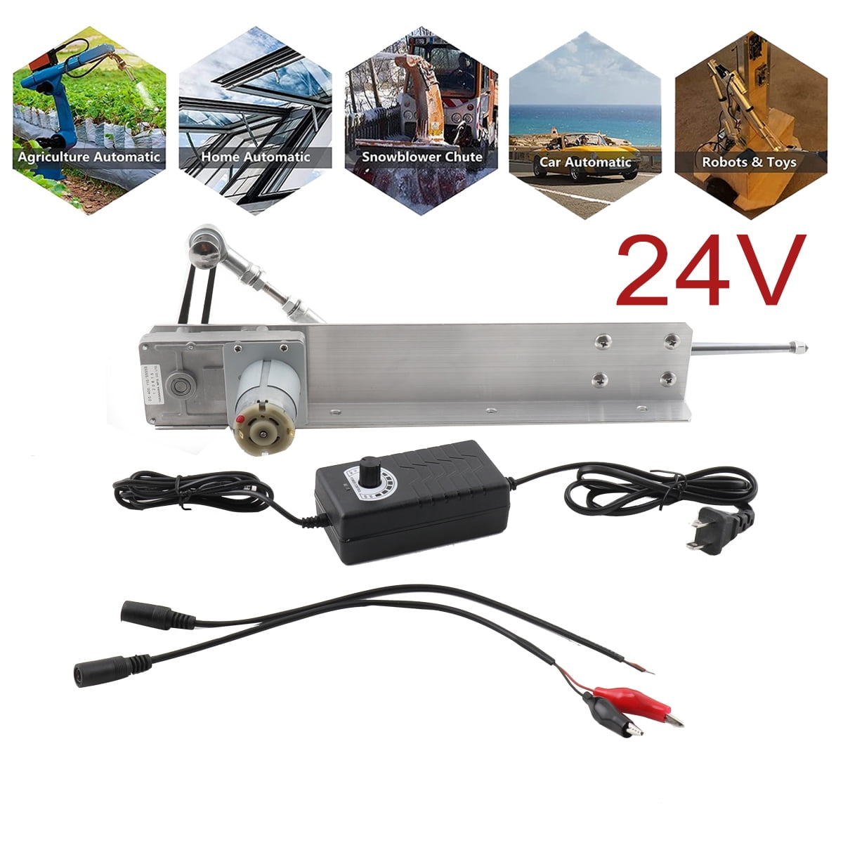 YILIKISS Reciprocating Linear Actuator Motor 24V 150mm Adjuastable ...