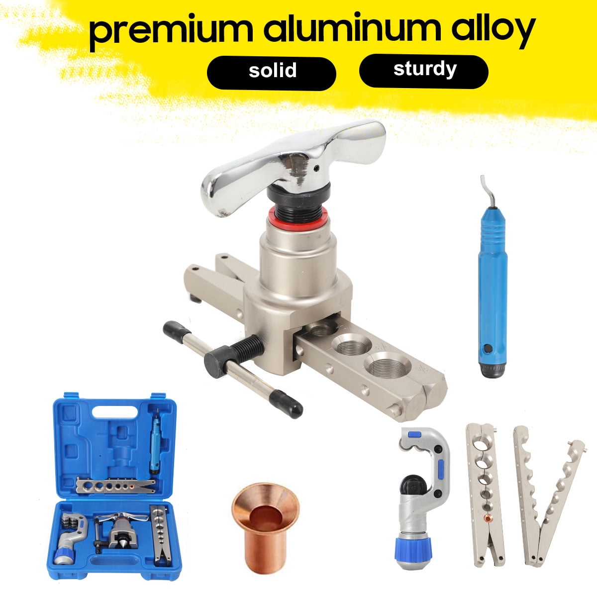 YILIKISS Tech Flaring Tool Set with Tubing Cutter Deburring Tool ...