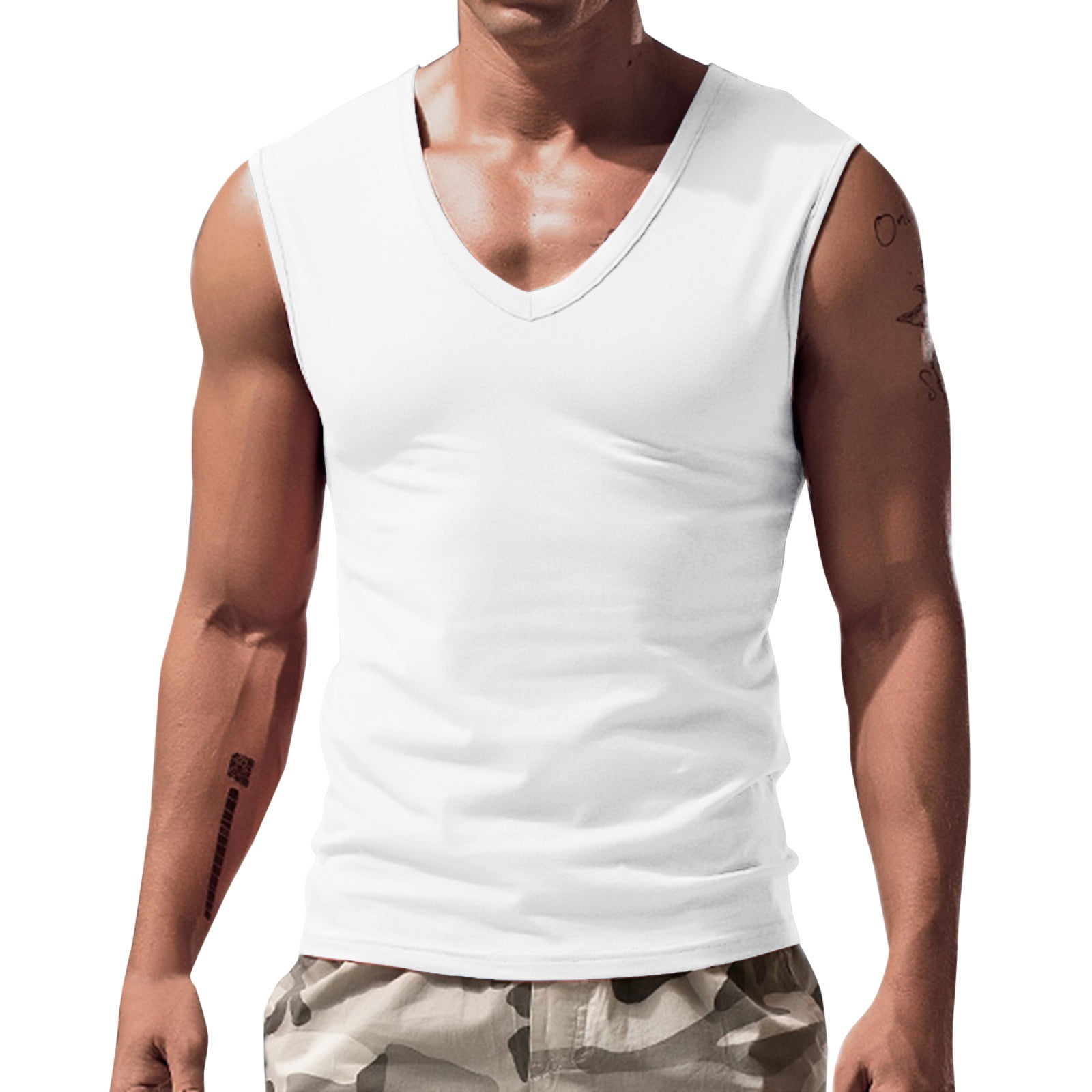 YILINDER Tank Tops for Men Big and Tall Sleeveless T Shirts Casual Summer Workout Bodybuilding ...