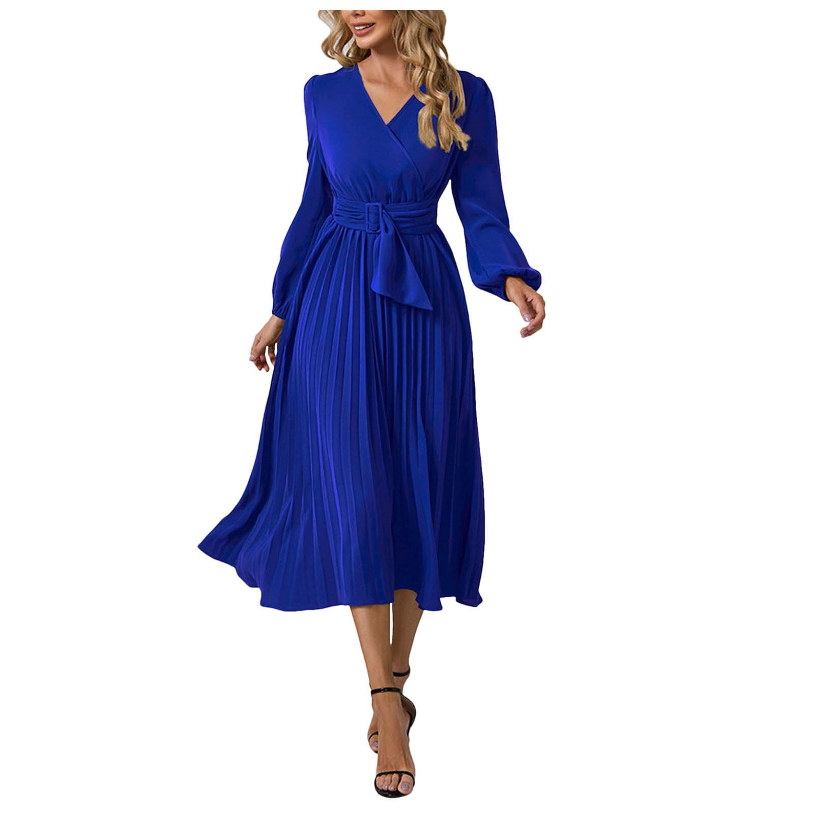 YILINDER Wedding Guest Dresses for Women Fall Long Sleeve Casual V Neck ...