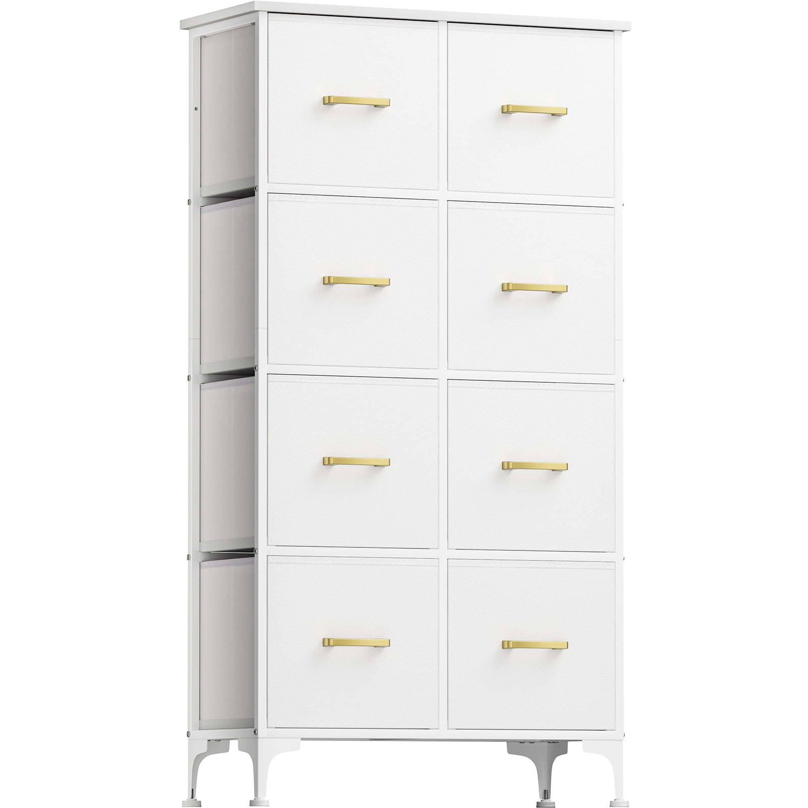 YILQQPER White Dresser with 8 Drawers, Tall Storage Tower Drawer with ...