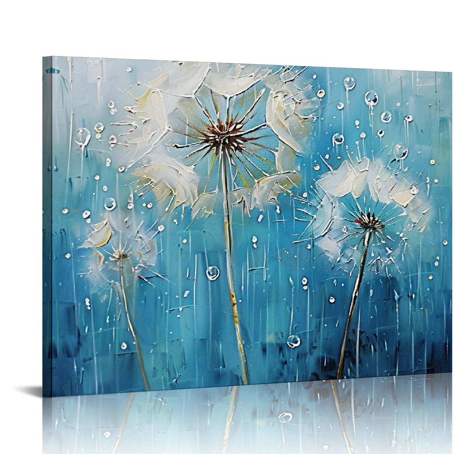 YILUYINQING Dandelion Raindrops Soft Painting Canvas Prints Wall Art ...