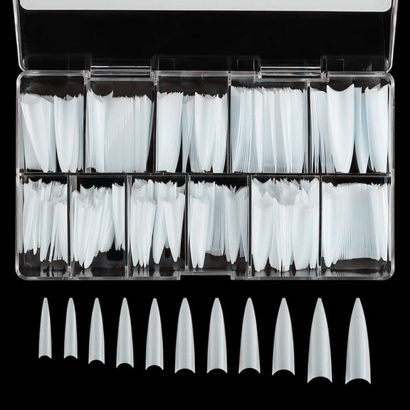 White Tip Stiletto Nails
