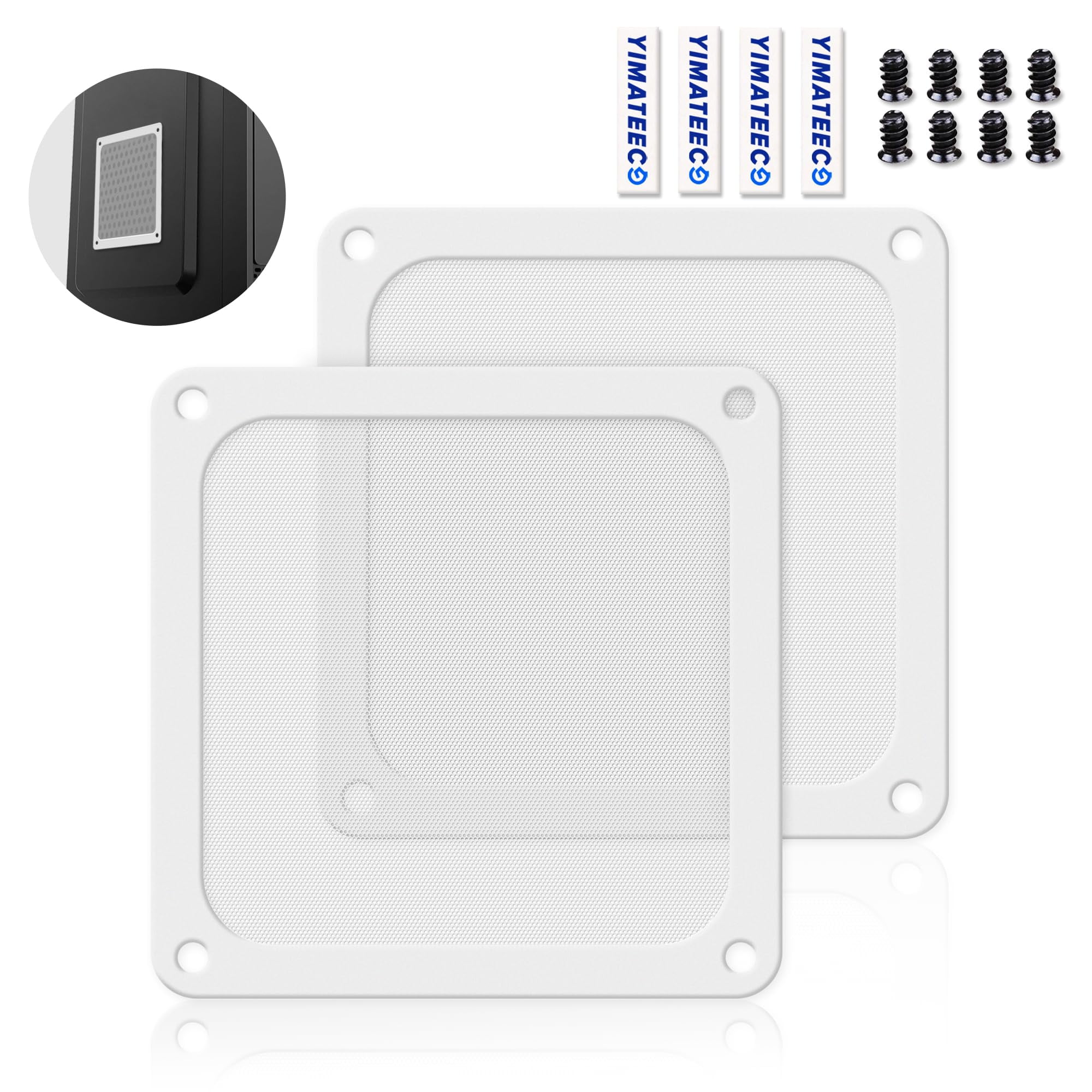 YIMATEECO 120mm Fan Filter RRF12 PC Dust Filter for Computer Cooler Fan ...