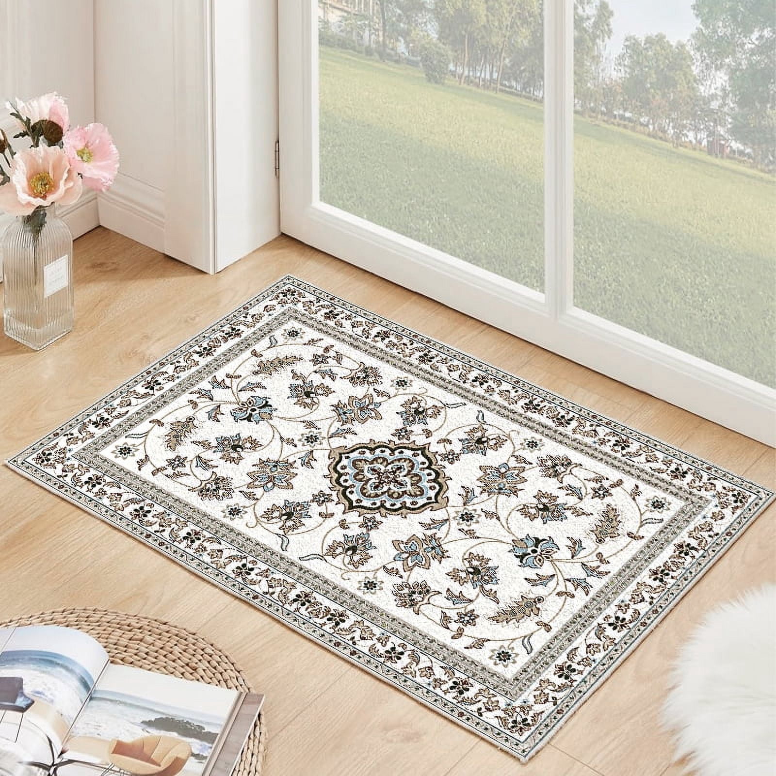 CCTFS Boho Area Rug for Living Room 2x3 Vintage Soft Machine Washable ...