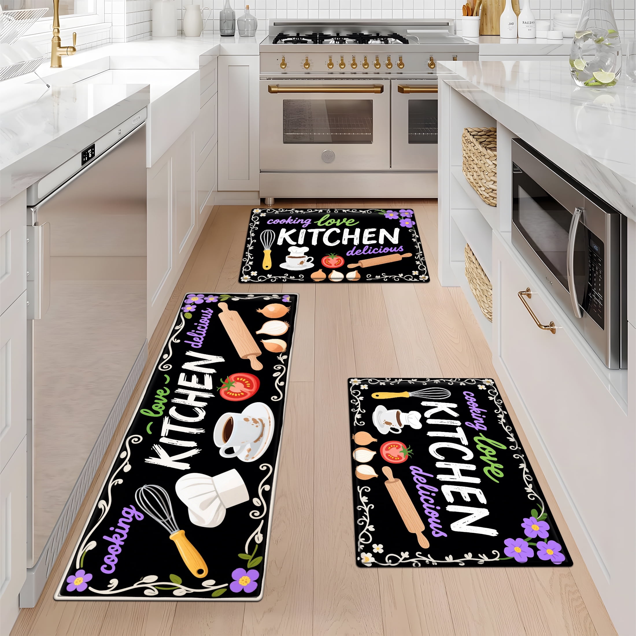 YIMEIS Cooking Love Kitchen Delicious Machine Washable Non-Slip ...
