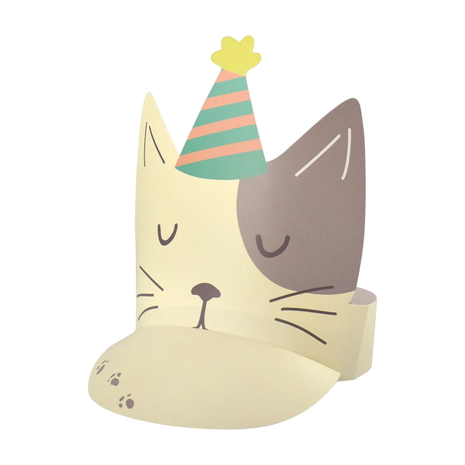 YIMWNYI 10 Pack Cute Dog & Cat Birthday Party Hats, Adjustable Folding ...