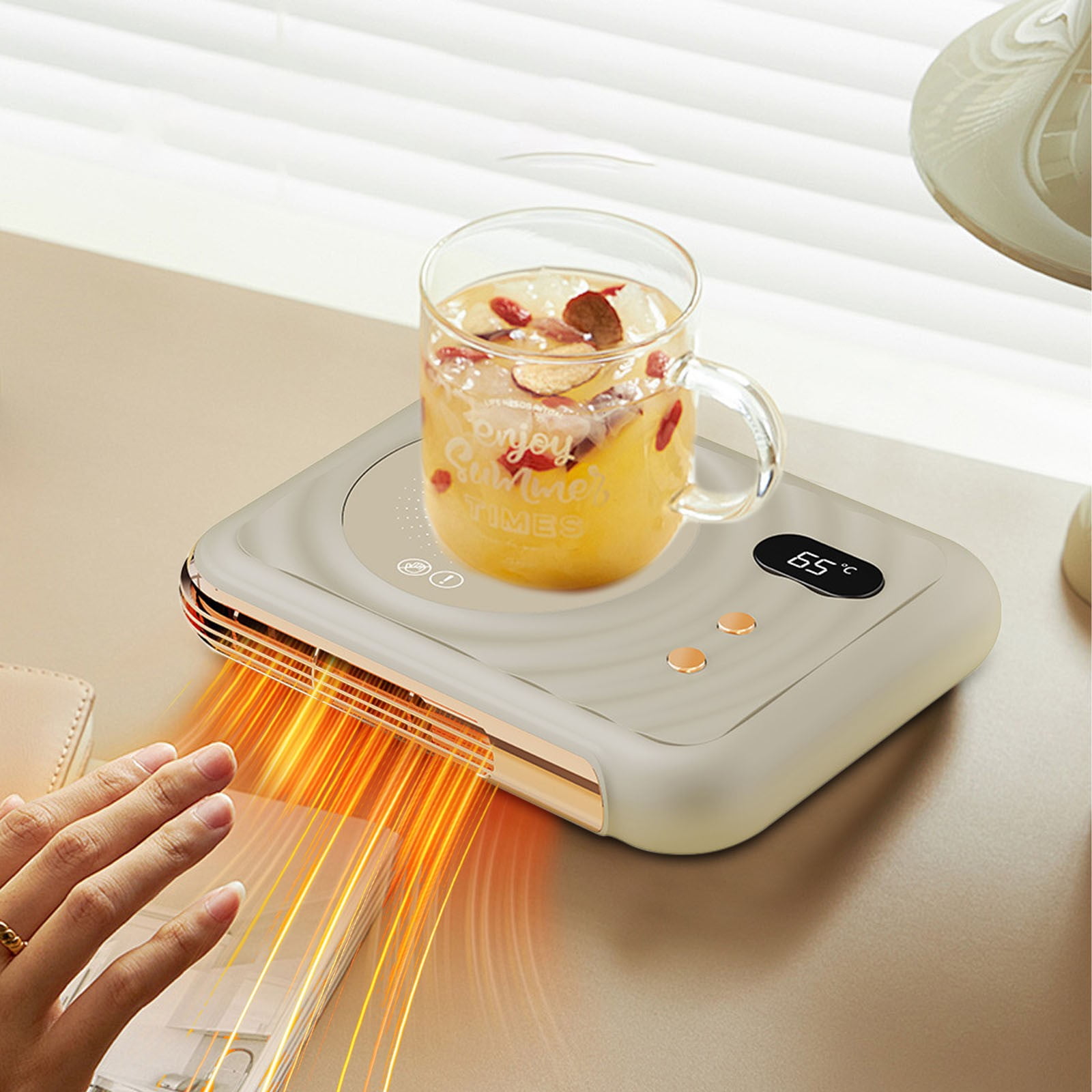 YIMWNYI 2-in-1 Household Heater & Hot Milk Heater, Office Desk Beverage ...