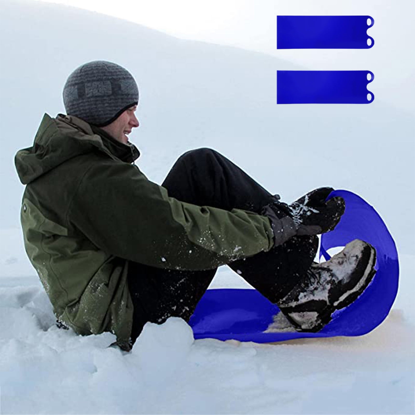 YIMWNYI 2Pcs Snow Carpet Sled Roll Up, Lightweight Portable Snow ...