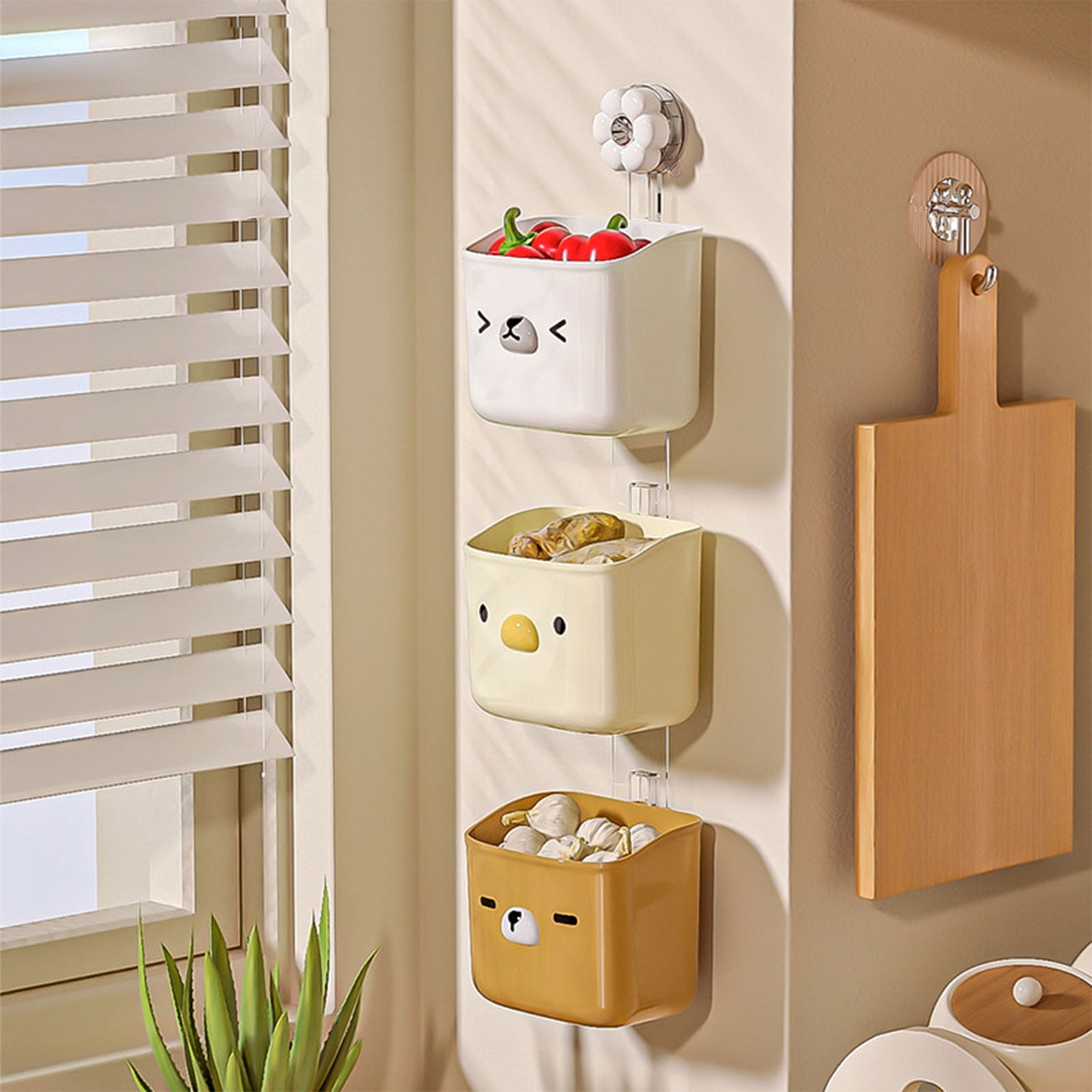 YIMWNYI 3-Piece Multifunctional Perforated Storage Rack, Bathroom ...