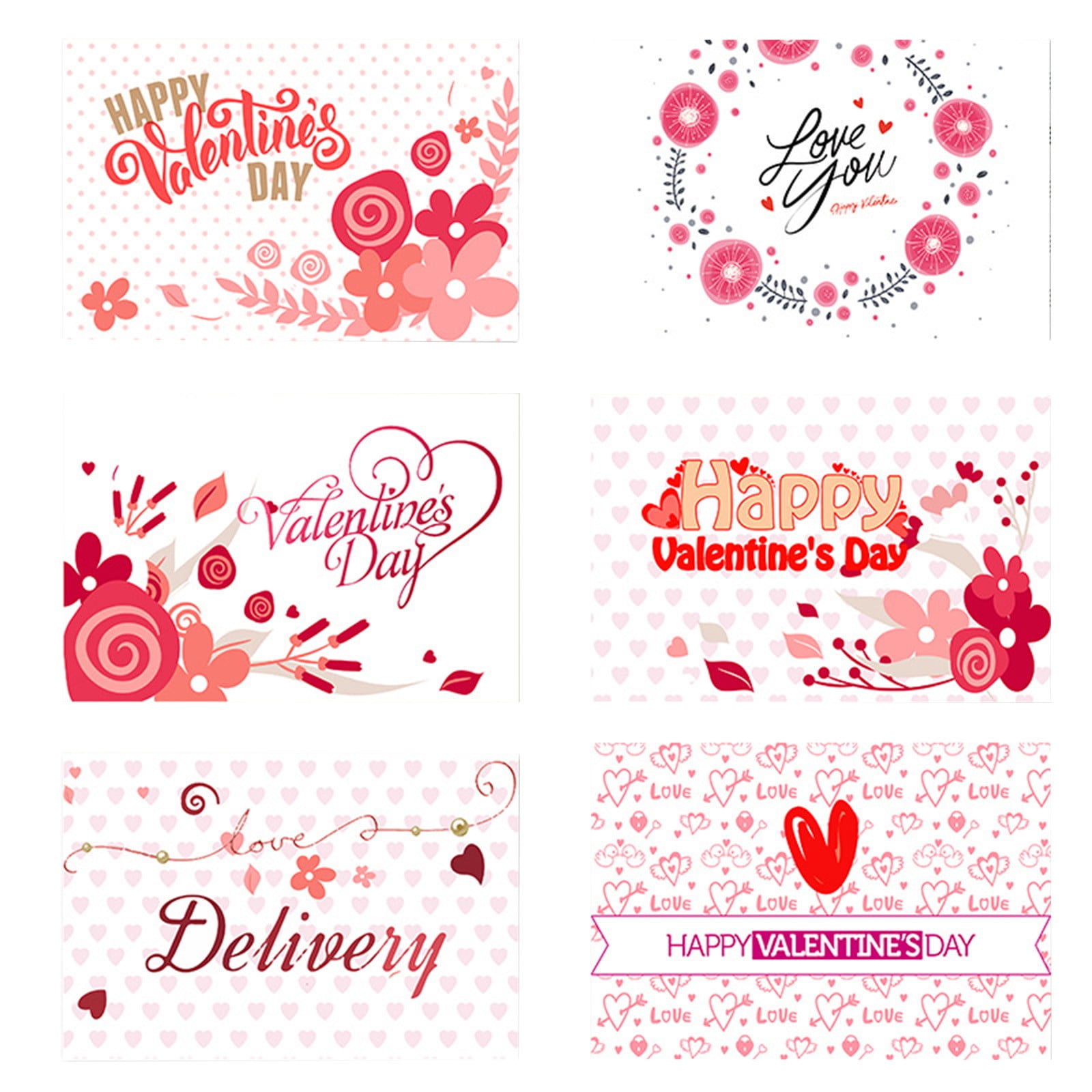 YIMWNYI 6 Pcs Valentine's Day Greeting Cards, Romantic Love and ...