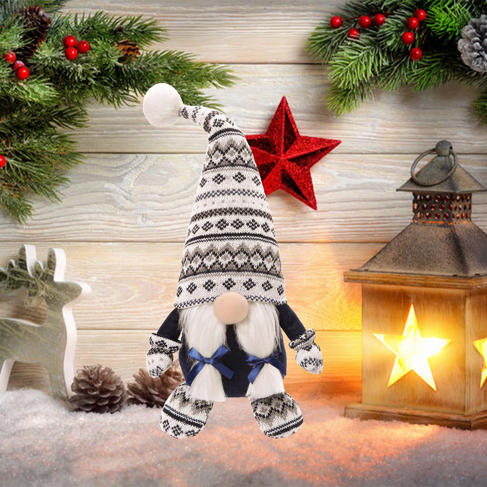YIMWNYI Christmas Faceless Old Man Ornament Cute Gnome Doll Decoration ...