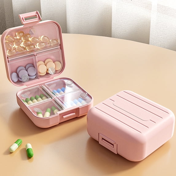 YIMWNYI Daily Organizer 7 Compartments Portable Travel Box for Vitamins ...
