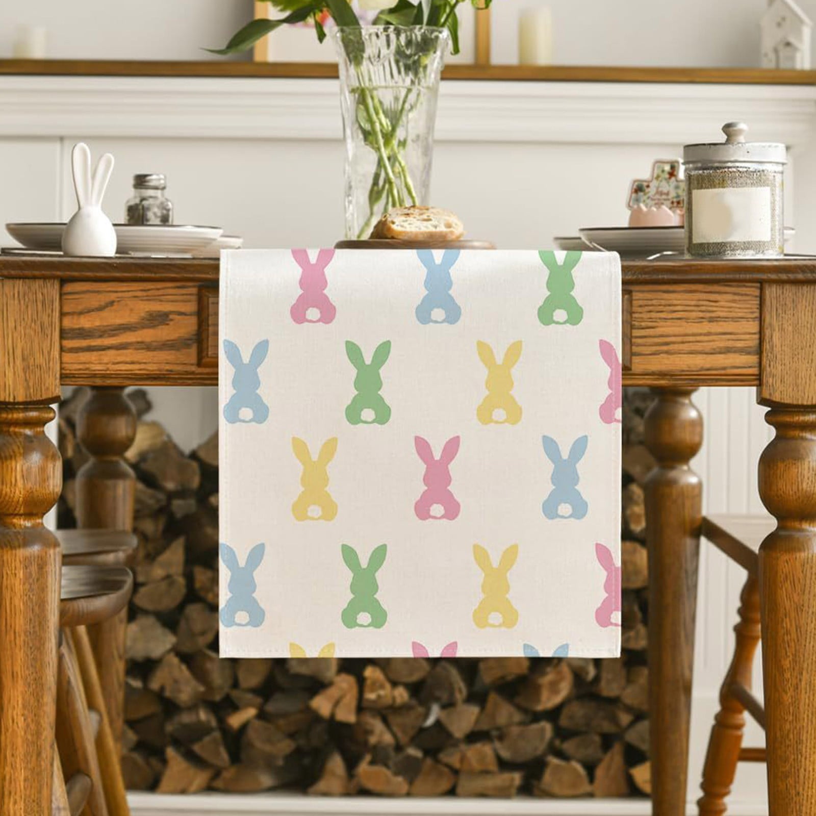 YIMWNYI Easter Table Flags, Colorful Themed Decorations for Festive ...