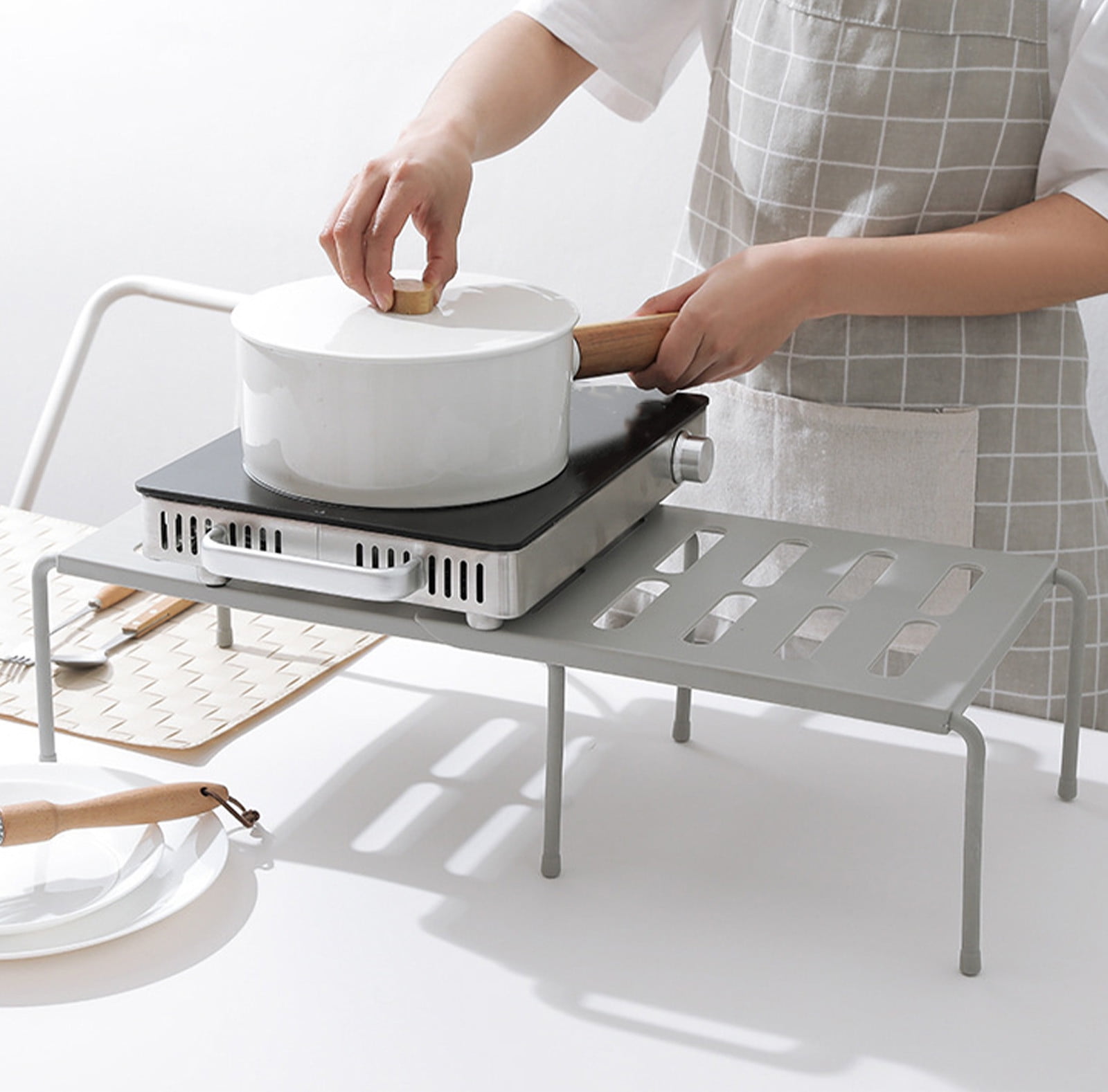 YIMWNYI Expandable Kitchen Shelf Shoe Cabinet Layered Multi-Functional ...