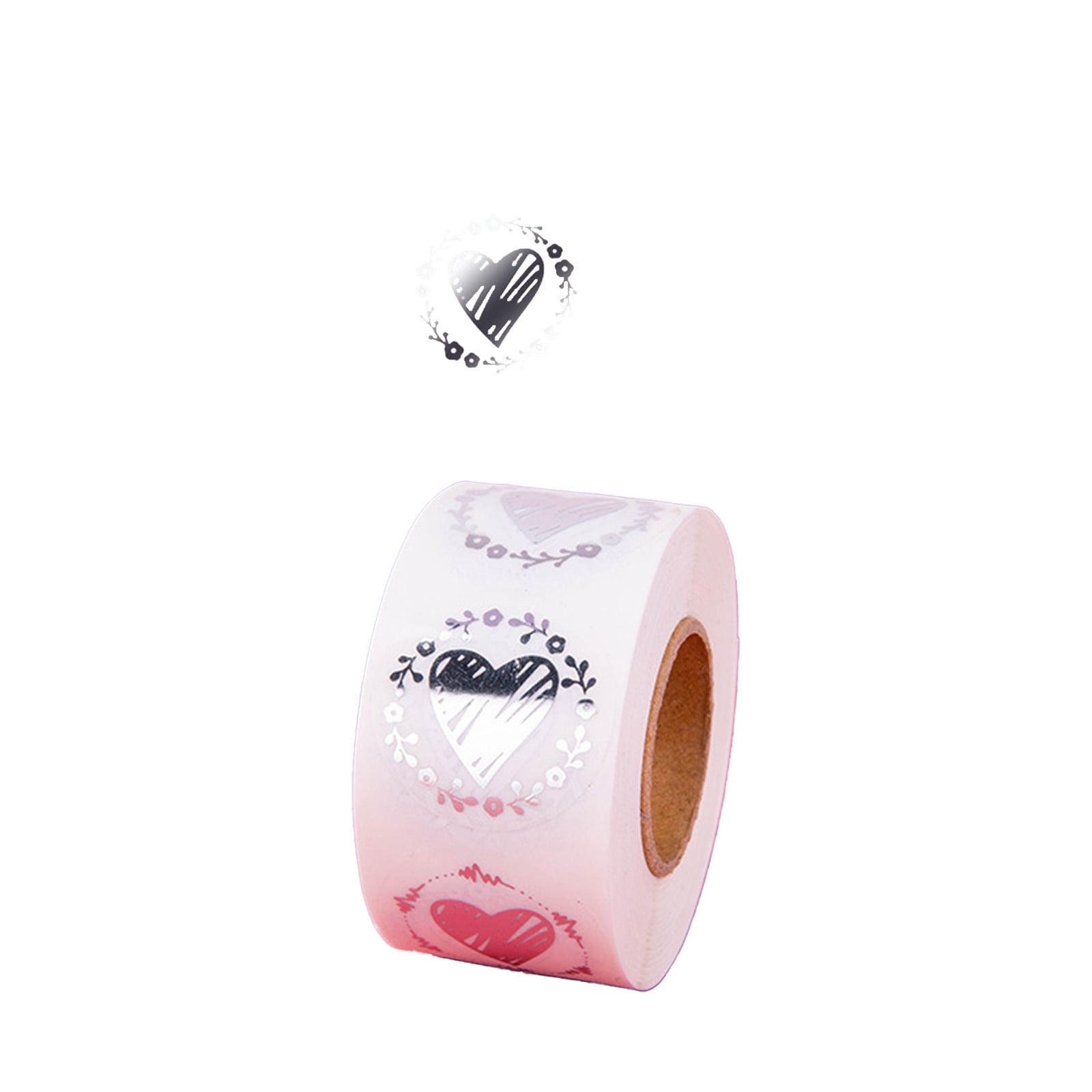 YIMWNYI Heart Stickers Roll Self-Adhesive Love Shape Labels for ...