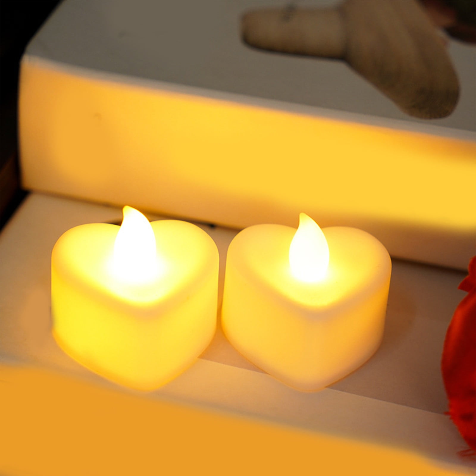 YIMWNYI LED Electronic Candle Light - Romantic Bedside Night Light ...