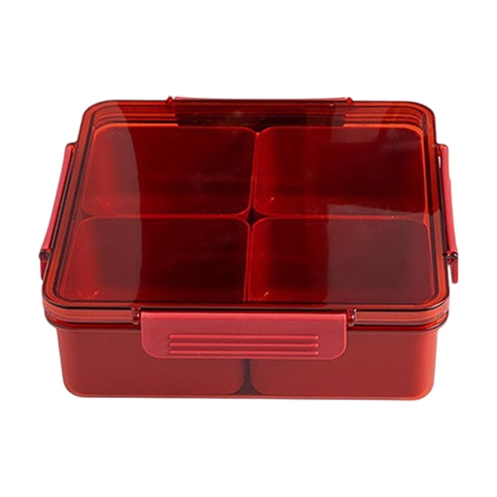 YIMWNYI Plastic Divided Serving Tray with Lids, 5 Removable ...