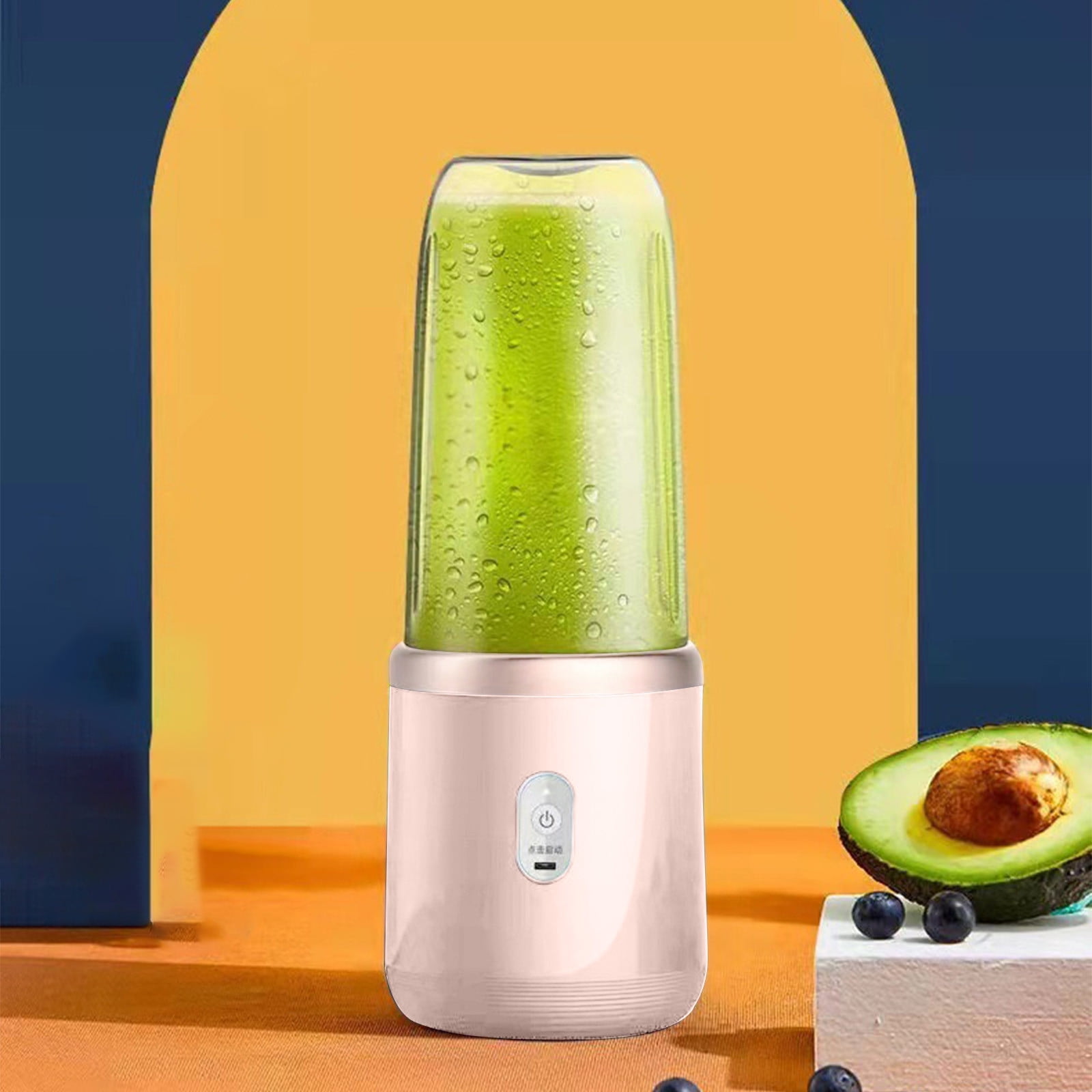 YIMWNYI Portable USB Rechargeable Juicer Blender with 6 Stainless Steel ...