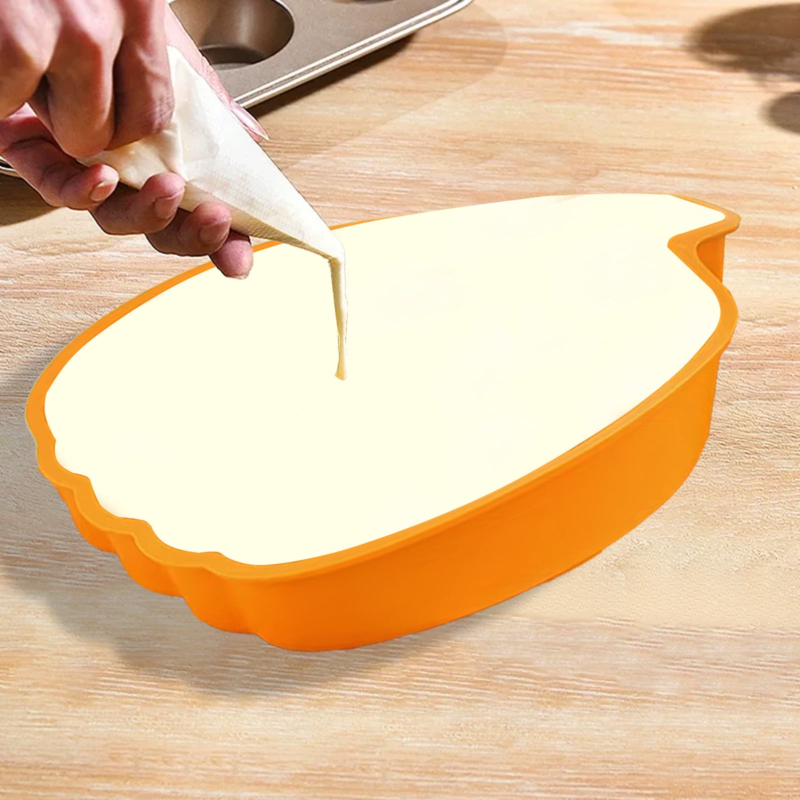 YIMWNYI Pumpkin Cake Pan Silicone Fall Molds, Layer Cake Mold, Baking ...