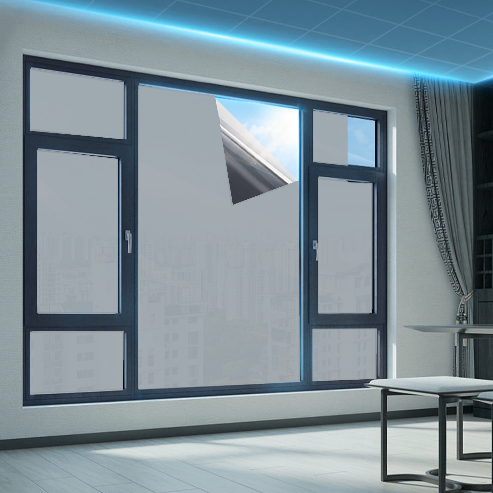 YIMWNYI Removable Window Film, High Security Frosted Privacy Cover for ...