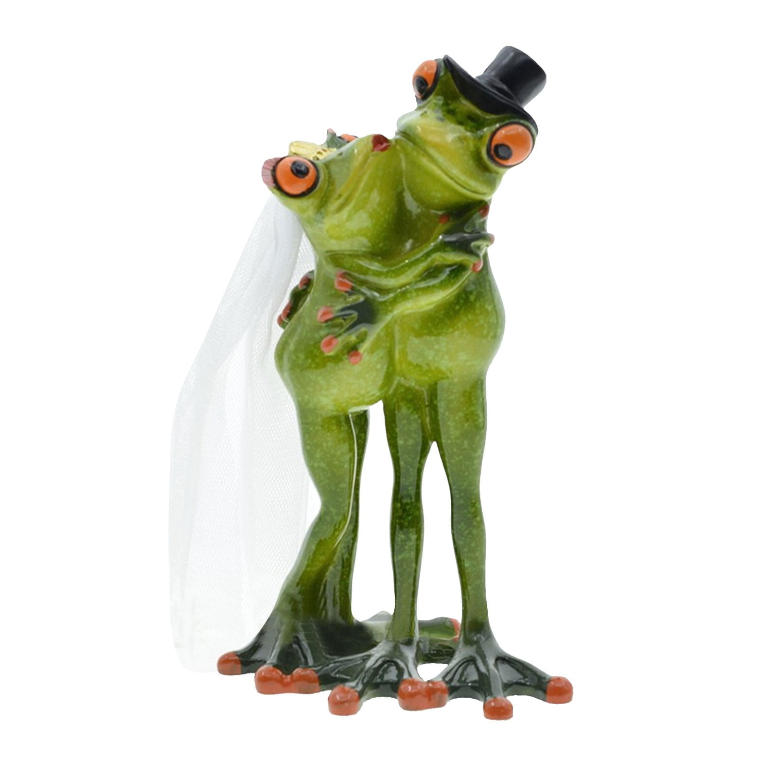 YIMWNYI Resin Frog Ornament – Cute Green Frog Sculpture for Home ...