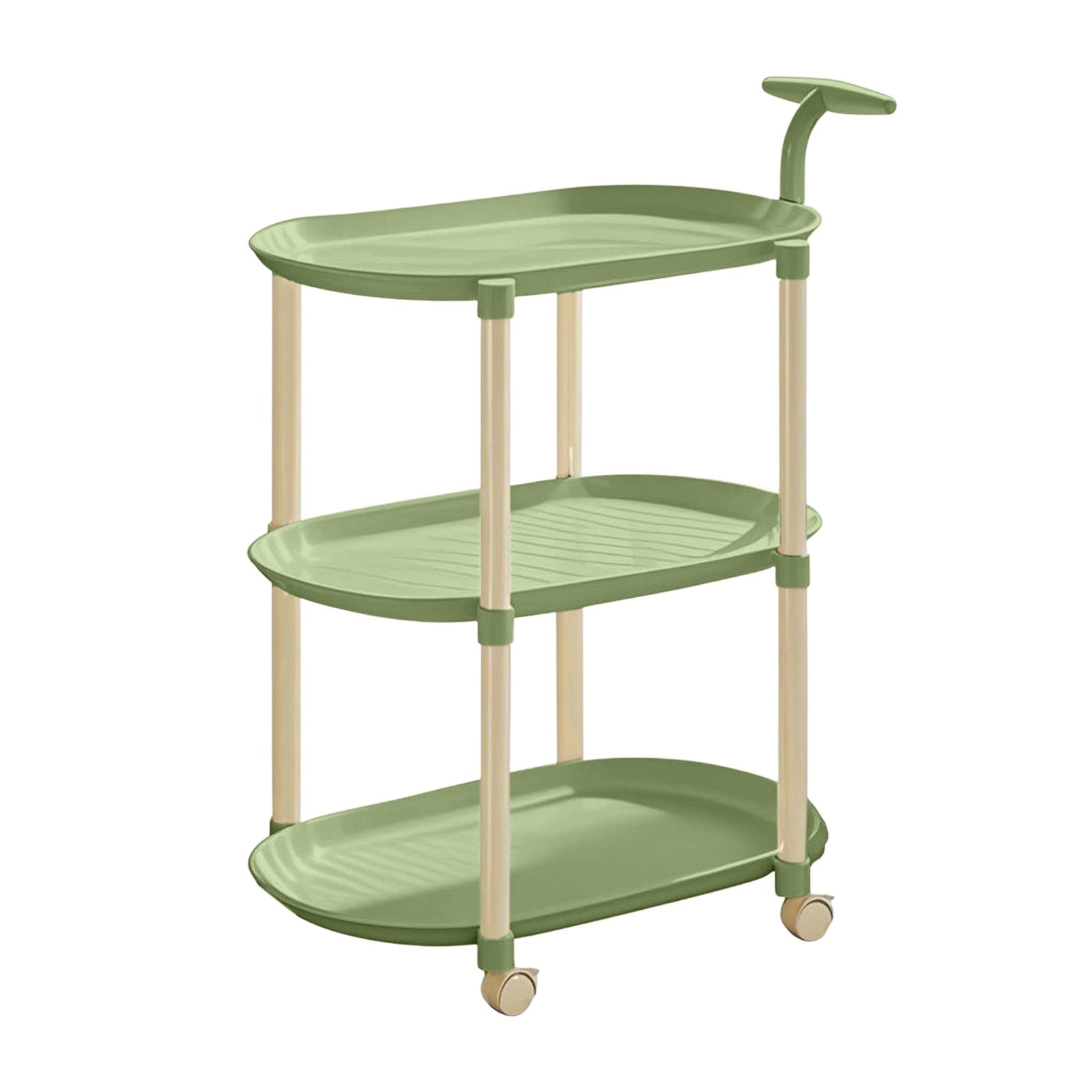 YIMWNYI Rolling Side Table with Wheels, 2-Tier Portable End Table ...