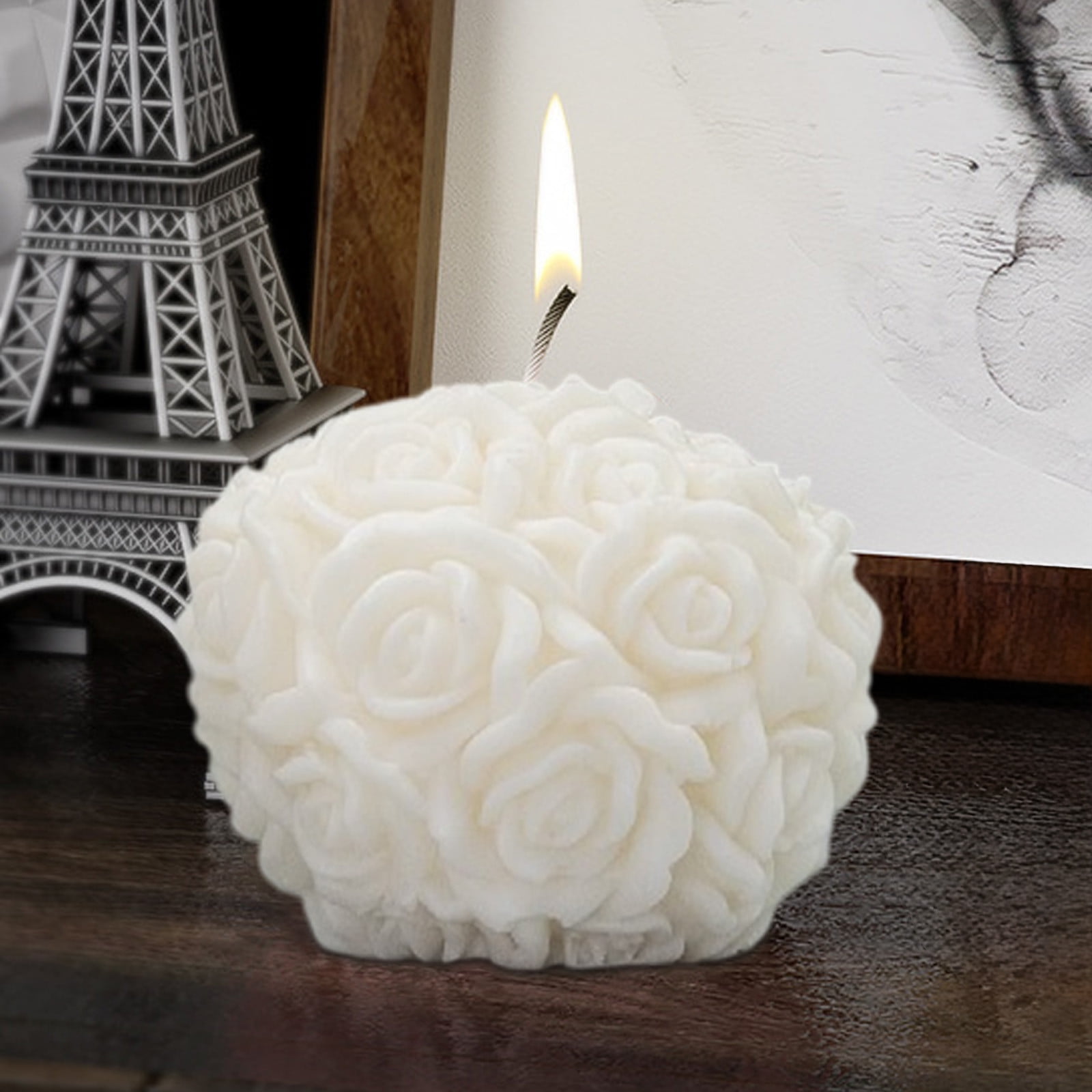 YIMWNYI Rose Flower Ball Scented Candle, Valentine's Day Aromatherapy ...