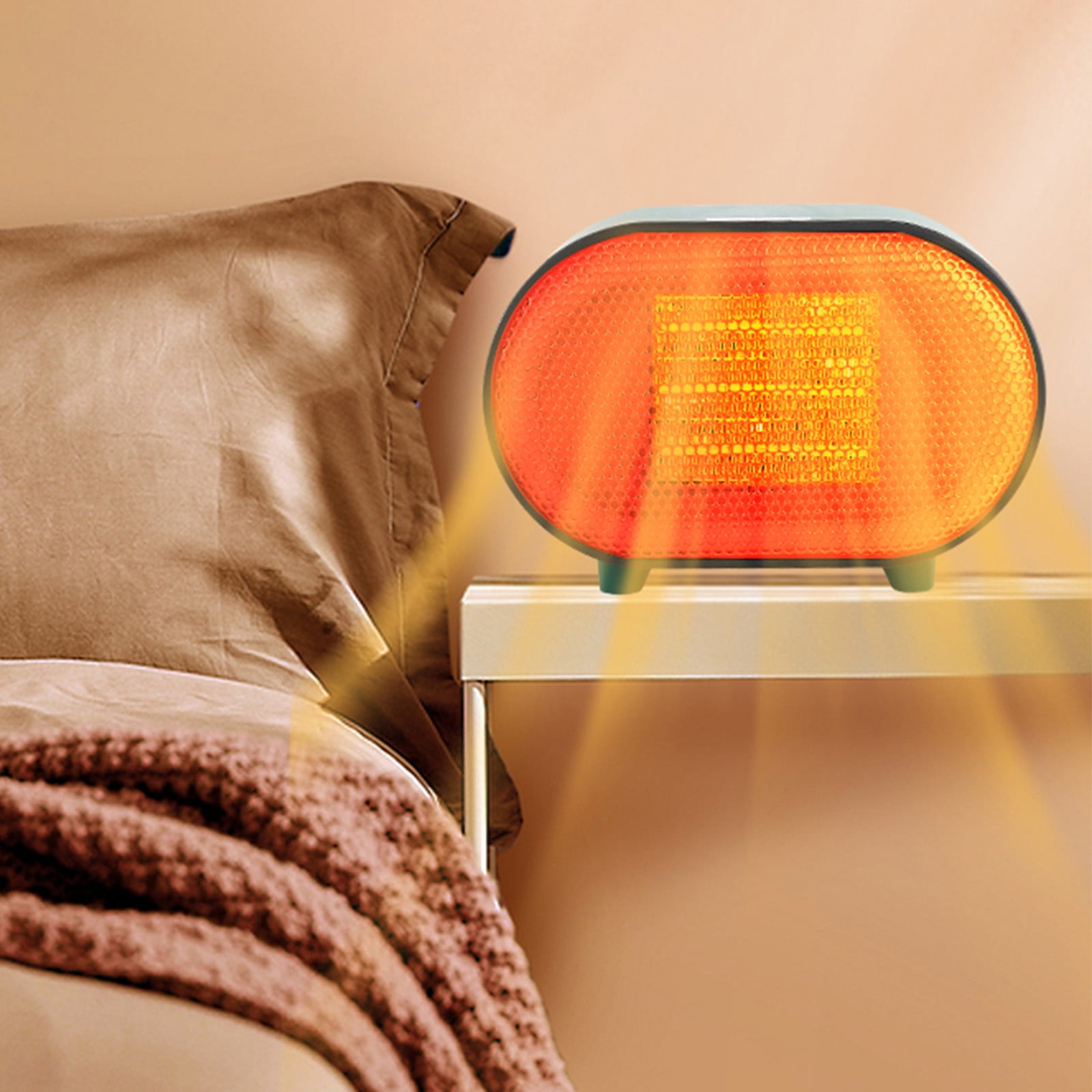 YIMWNYI Small Electric Heater Fan, Quiet Ceramic Heater with Overheat ...