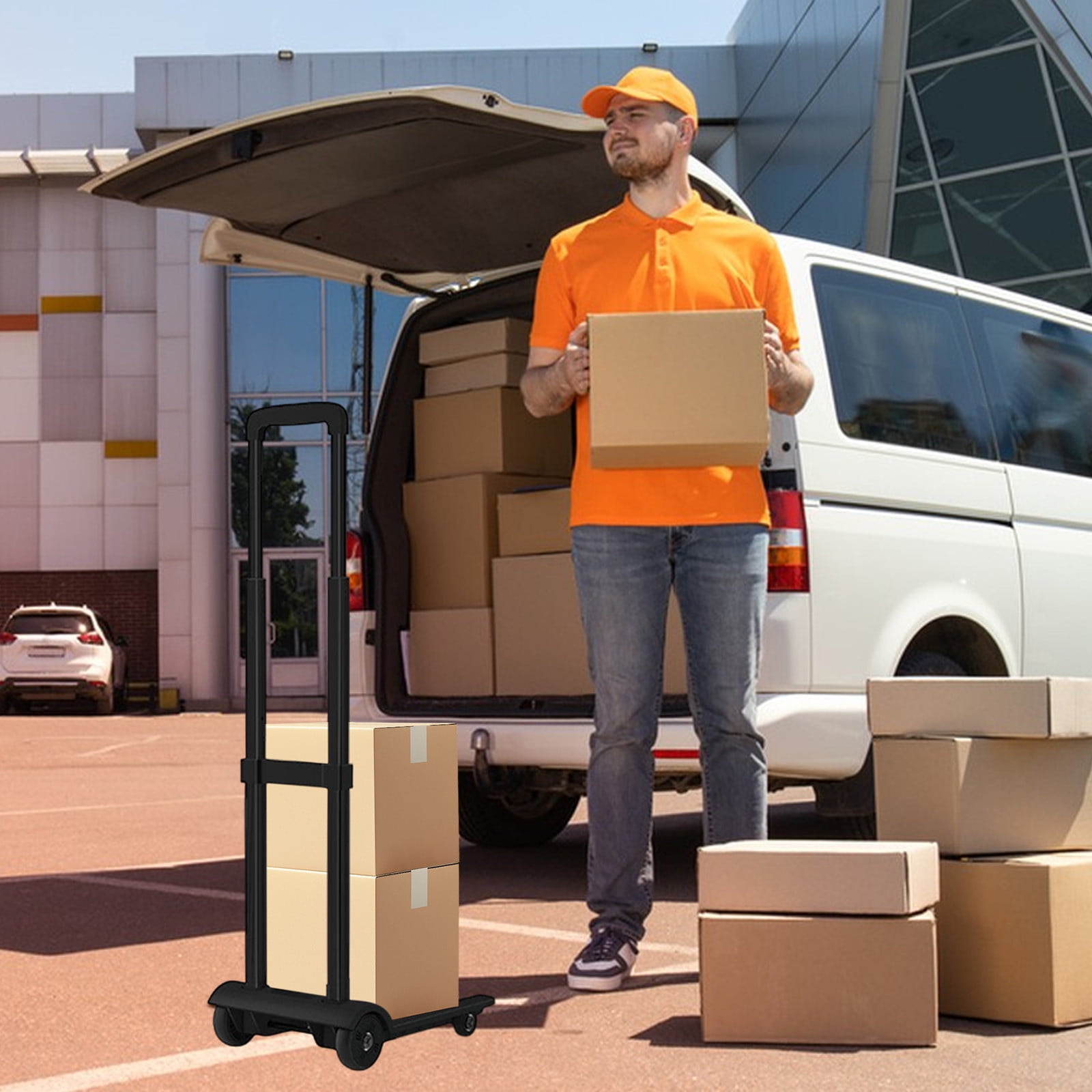 YIMWNYI Small Pull Cart, Portable Picnic Trolley, Folding Shopping ...