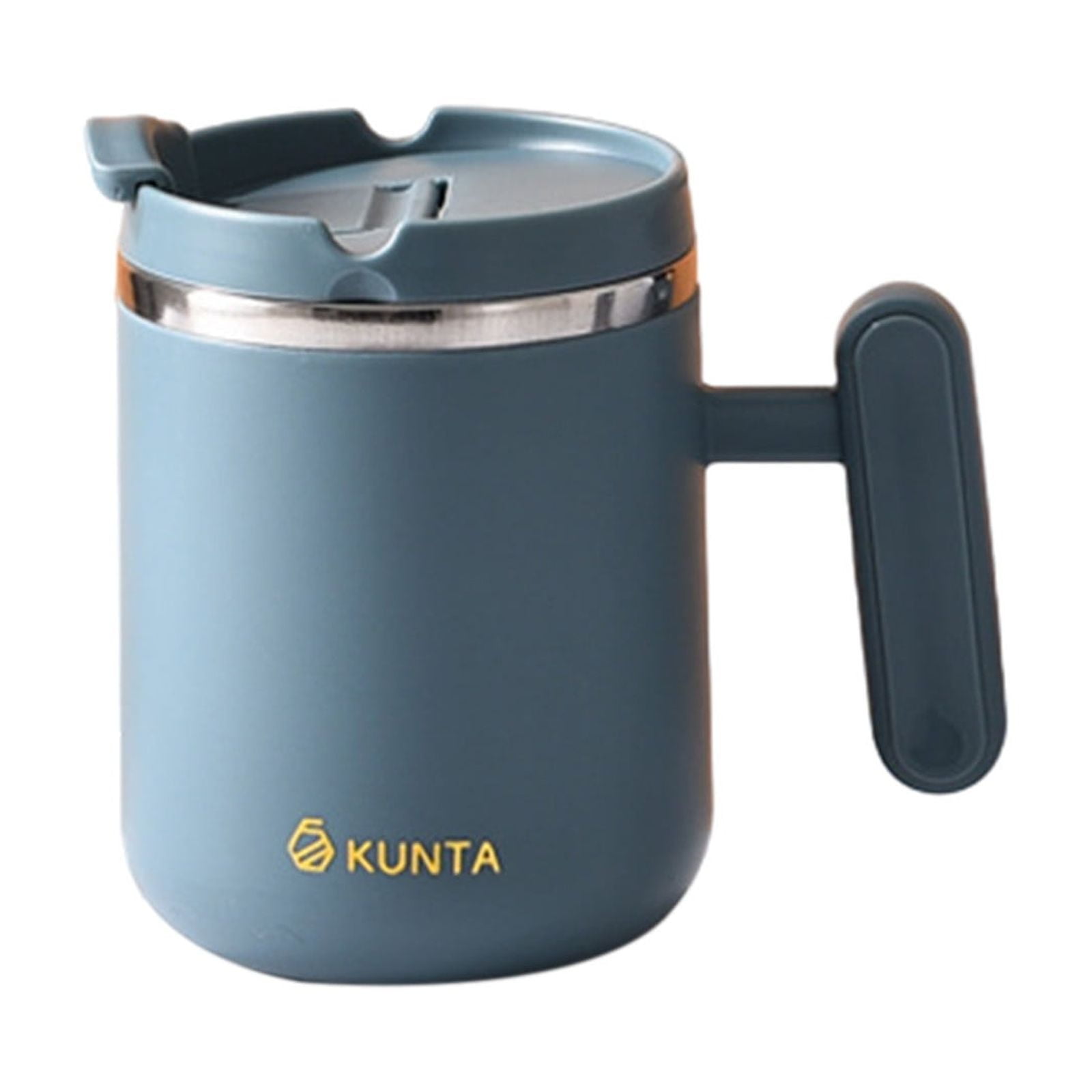 YIMWNYI Stainless Steel Mug with Lid and Handle, 450ML Reusable Double ...