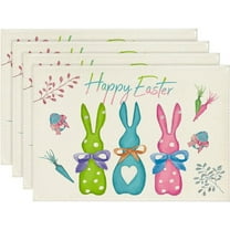 48 X Personal Taste Easter Decorating Table Mats Rabbit Placemats for ...