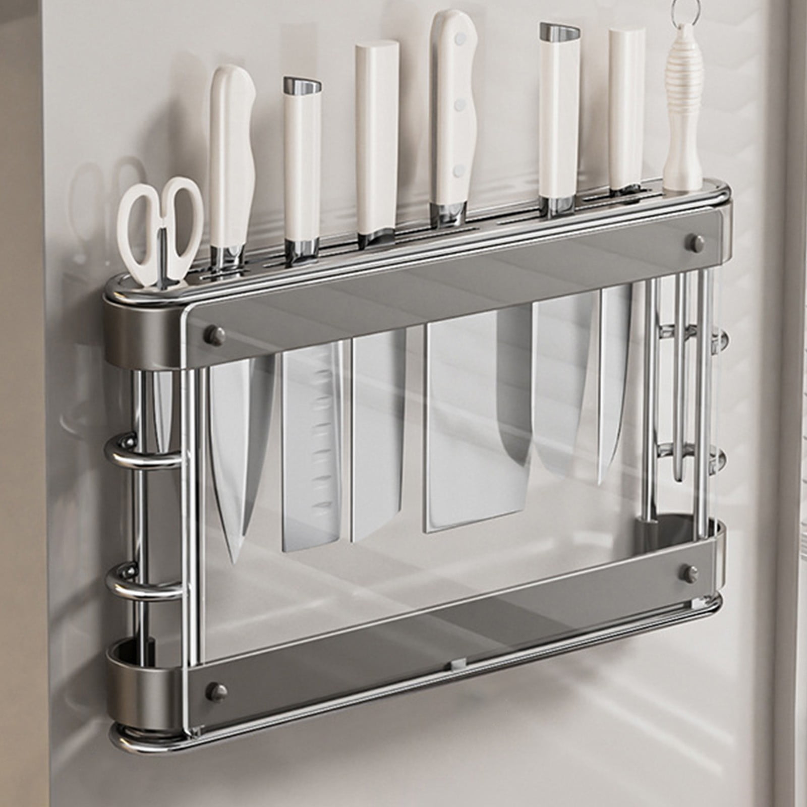 YIMWNYI Wall-Mounted Knife Rack Knife Storage Organizer, Stainless ...